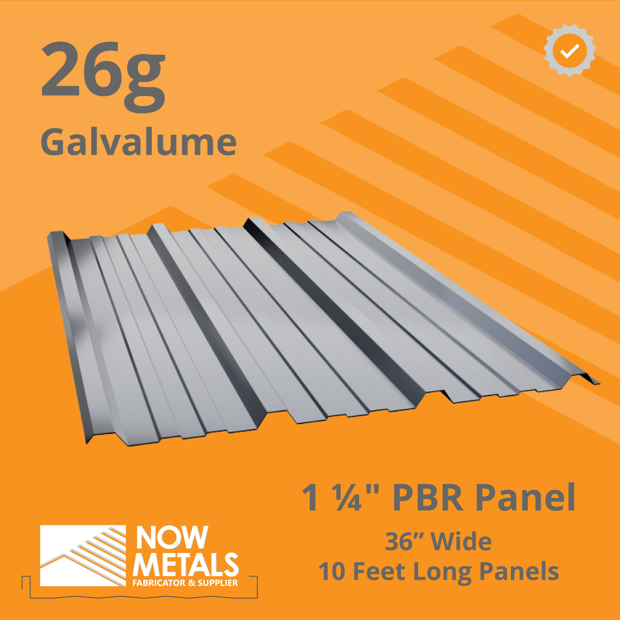 PBR-PRO 26g - 10' Panels Galvalume | Now Metals Store